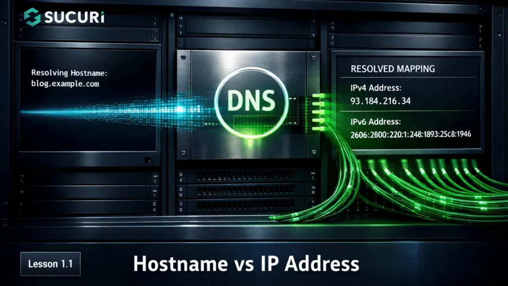 Lesson 1.1 – What Is a Hostname vs IP Address - Sucuri Security Academy